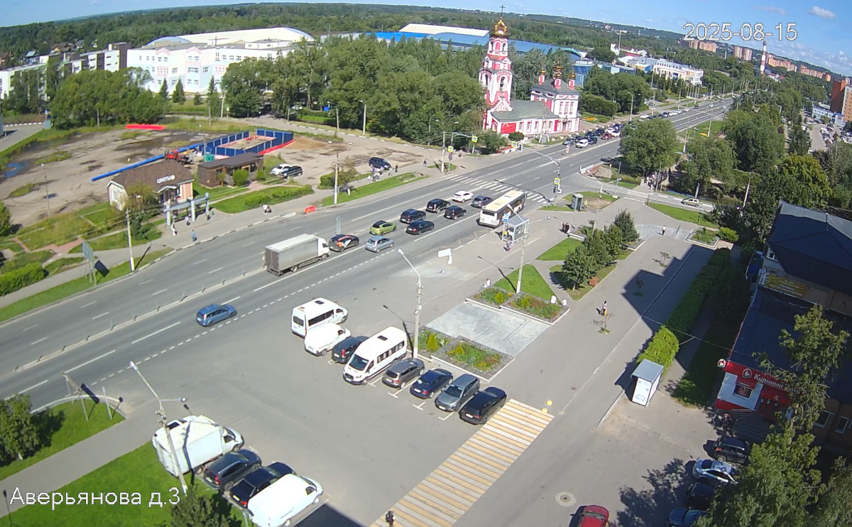 Intersection of Pushkinskaya and Averyanova Streets, Dmitrov, Dmitrov ...